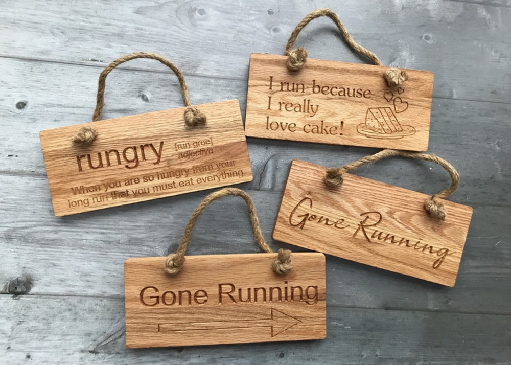 Solid Oak Engraved Rope Hanging Signs | Shop by Product | Hugo & James